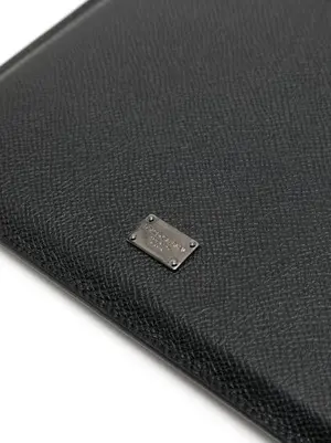 Dolce & Gabbana Logo-plaque Leather Tablet Case - Black