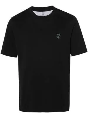 Brunello Cucinelli Logo-print T-shirt - Black