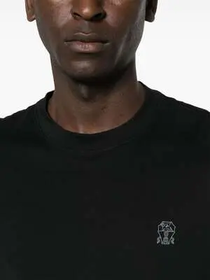 Brunello Cucinelli Logo-print T-shirt - Black