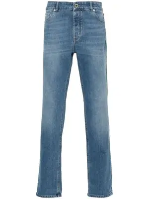 Brunello Cucinelli Mid-rise Straight-leg Jeans - Blue