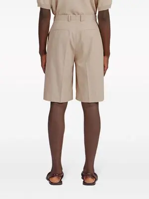 FERRAGAMO Pressed-crease Bermuda Shorts - Neutrals