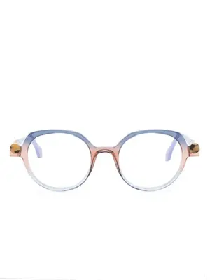 FACE À FACE Kyoto Round-frame Glasses - Blue