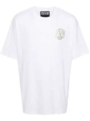 Versace V-emblem Cotton T-shirt - White