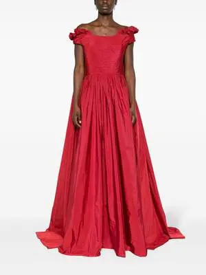 Elie Saab Cape-effect Taffeta Gown