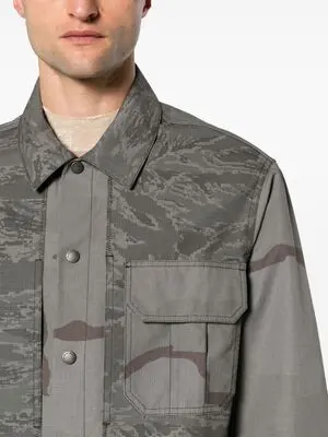 MARINE SERRE Ripstop Classic-collar Shirt Jacket - Grey