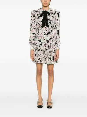 Alessandra Rich Daisy-print Silk Dress
