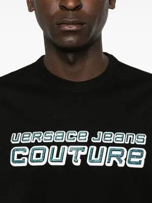 Versace Rhinestone-logo T-shirt