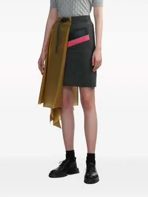 Kolor Asymmetric Panelled Mini Skirt