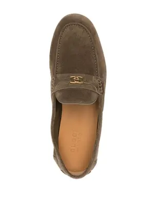 Gucci Interlocking G Suede Loafers