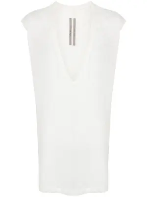Rick Owens Dylan T Cotton Tank Top - White