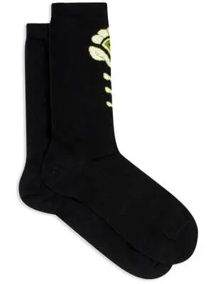 Etro Jacquard Cotton Ankle Socks - Black