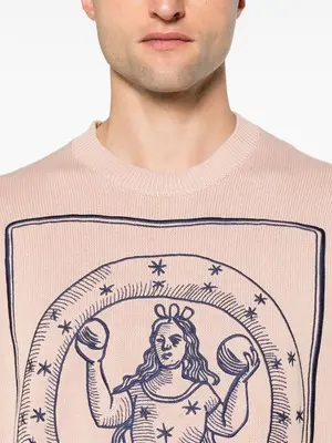 Etro Motif-embroidered Cotton Jumper - Pink