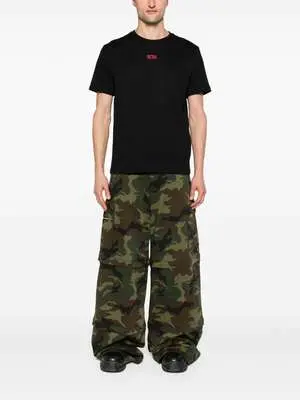 Gcds Logo-print Cotton T-shirt - Black
