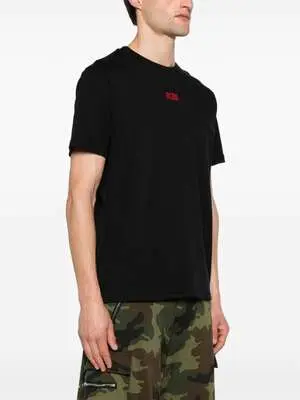 Gcds Logo-print Cotton T-shirt - Black