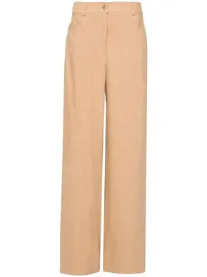 Alberta Ferretti Wide-leg Trousers - Neutrals