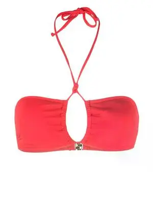 Moschino Halterneck Bikini Top - Red