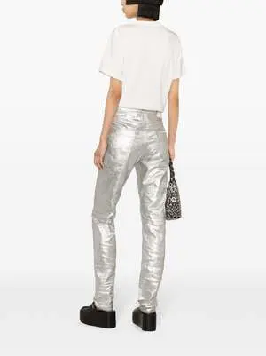 Rabanne Sequined-logo Cotton T-shirt - White
