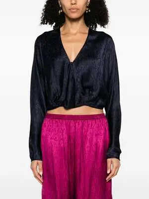 FORTE_FORTE Patterned Jacquard Blouse