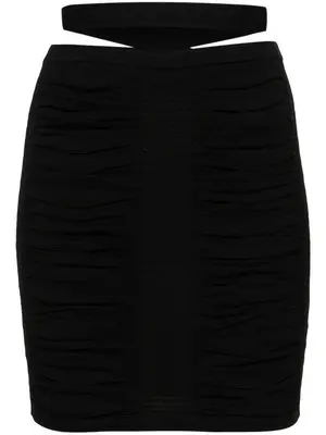 ANDREĀDAMO Draped-design Knitted Mini Skirt