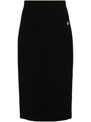 Dolce & Gabbana Virgin Wool Pencil Midi Skirt