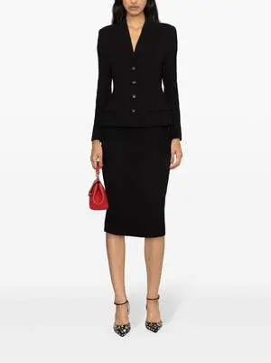 Dolce & Gabbana Virgin Wool Pencil Midi Skirt