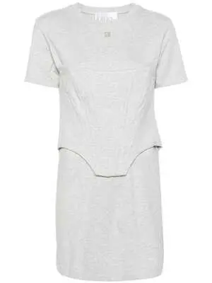 Giuseppe Di Morabito Corset Detail Cotton Dress - Grey