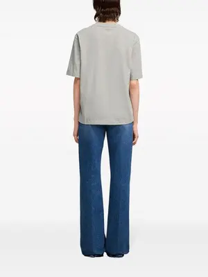 AMI Paris De Coeur Embroidered T-shirt - Grey