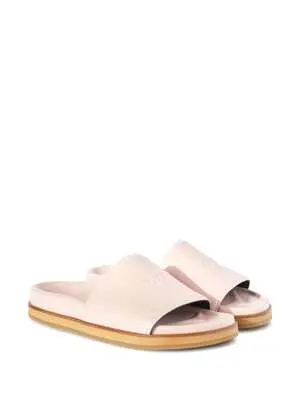 Off-White Logo-stamp Leather Slides