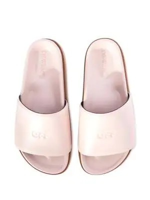 Off-White Logo-stamp Leather Slides