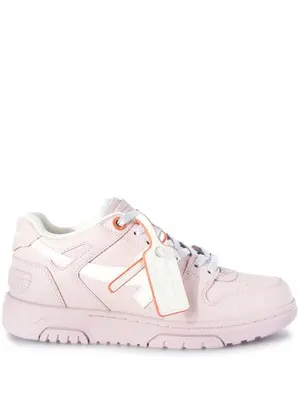 Off-White Paneled Leather Sneakers