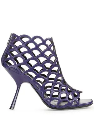 SERGIO ROSSI Mermaid Leather Cage Sandals
