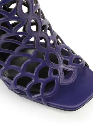 SERGIO ROSSI Mermaid Leather Cage Sandals
