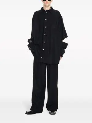 Off-White Wide-leg Linen Trousers