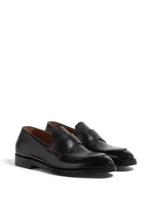 Zegna Torino Leather Loafers - Black
