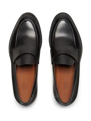 Zegna Torino Leather Loafers - Black