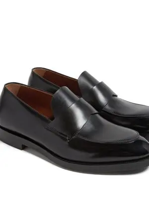 Zegna Torino Leather Loafers - Black