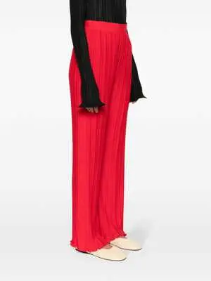 LANVIN Straight-leg Pleated Trousers - Red