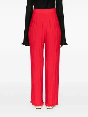 LANVIN Straight-leg Pleated Trousers - Red