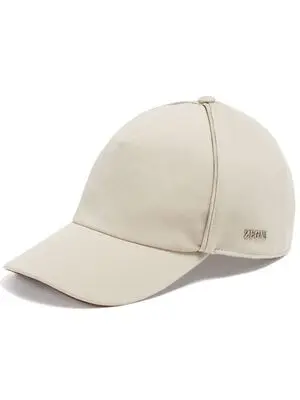 Zegna Logo-plaque Cotton-blend Cap