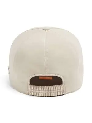 Zegna Logo-plaque Cotton-blend Cap