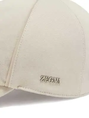 Zegna Logo-plaque Cotton-blend Cap