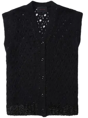 Simone Rocha Pointelle-knit Cardigan