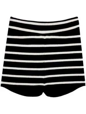 AMI Paris Striped Knitted Mini Shorts
