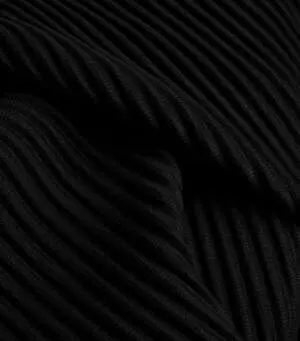 Issey Miyake Pleated Polo Shirt - Black