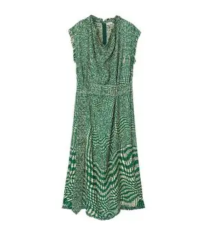 Burberry Exclusive Warped Houndstooth Print Dress