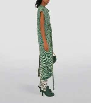 Burberry Exclusive Warped Houndstooth Print Dress