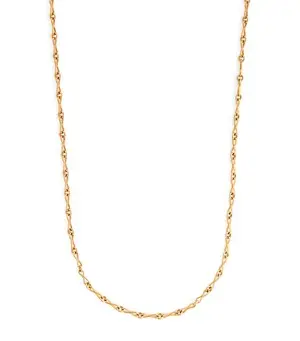 AZLEE Small Yellow Circle Link Chain Necklace - Gold