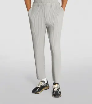 Issey Miyake Pleated Slim Trousers - Grey