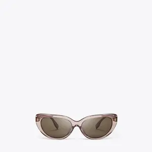 Tory Burch Miller Cat-eye Sunglasses - Transparent Light Pink/dark Brown