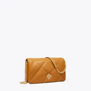 Tory Burch Kira Diamond Quilt Crossbody - Tan